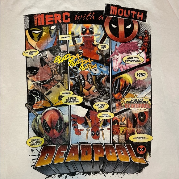 Marvel | Shirts | Vintage Y2k Marvel Mad Engine Deadpool Merc W A Mouth ...